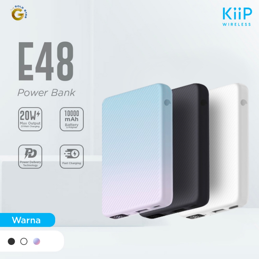 Jual KiiP - Power Bank - E48 Fast Charging 20W Type C PD Quick Charge ...