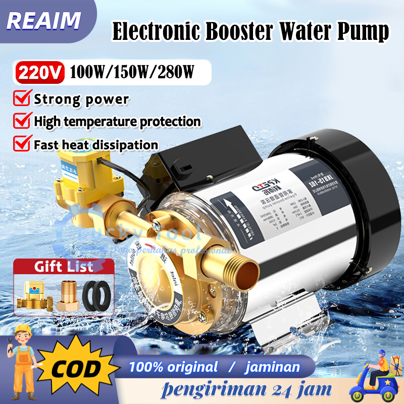 Jual REAIM Pompa Booster Otomatis Pompa Pendorong Tekanan Air Booster Pump 130Watt Mesin ...