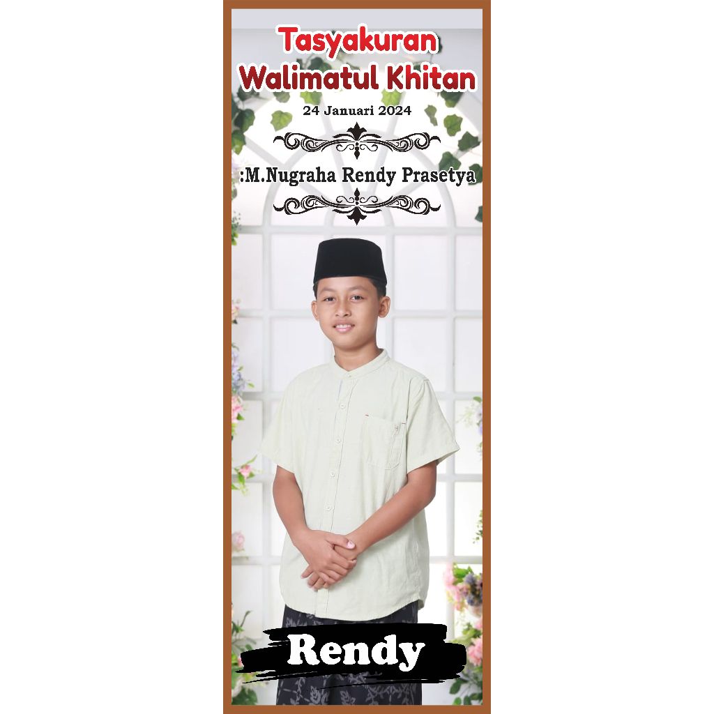 Jual X Banner Khitan Tasyakuran Syukuran | Shopee Indonesia