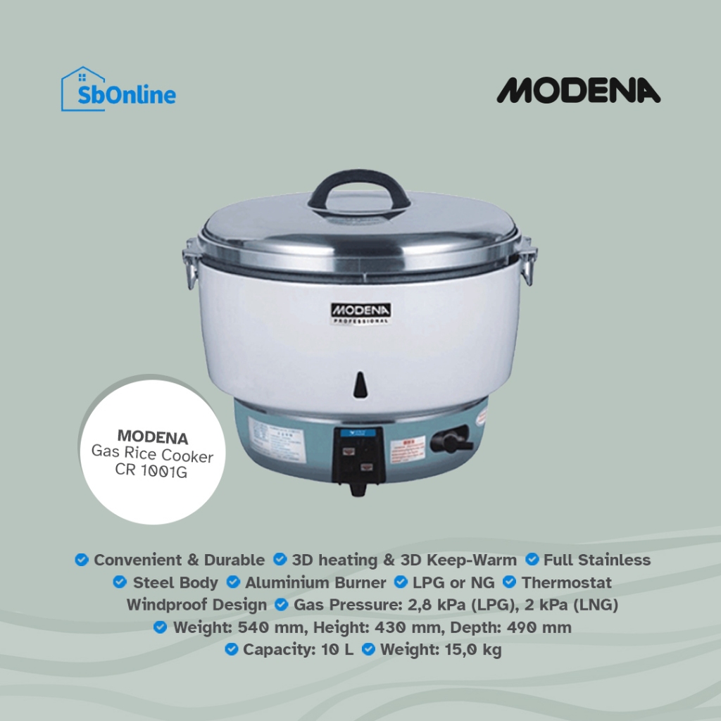 Jual Rice Cooker Gas Modena CR 1001 G Harga Pabrik | Shopee Indonesia