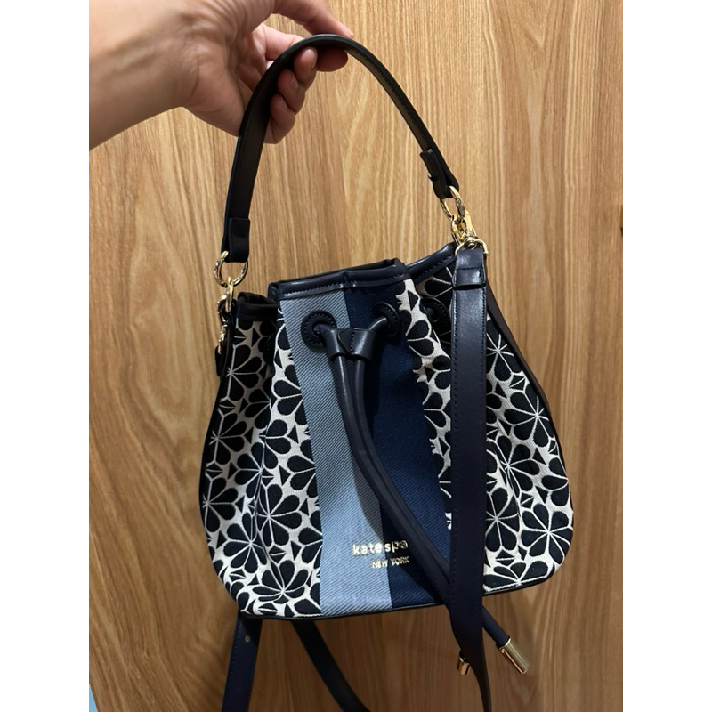 Jual KS SERUT KATE SPADE FLOWER JACQUARD BLUE BUCKET NEW (RENERA ...