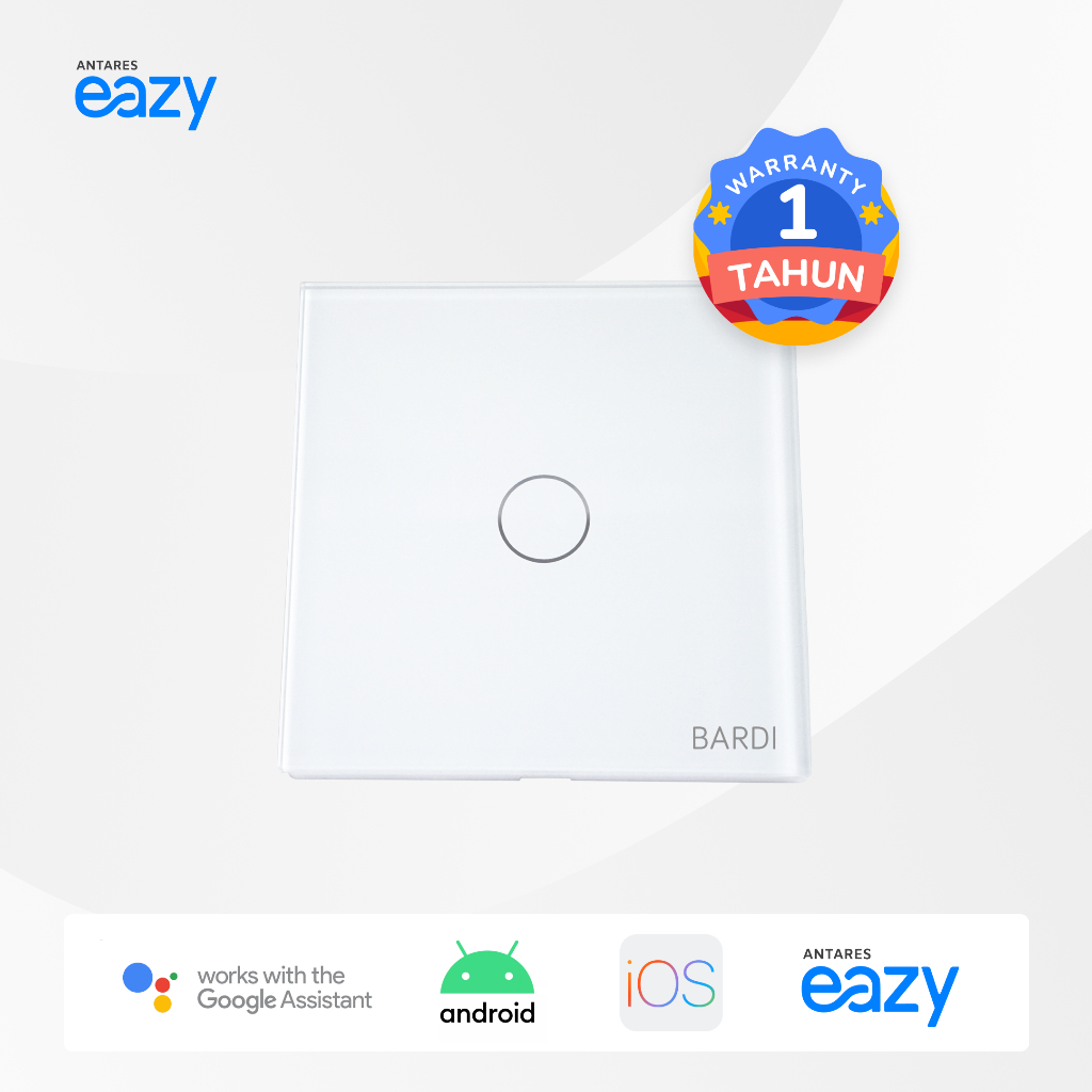Jual BARDI Smart Wall Switch EU 1 Gang - White | Shopee Indonesia