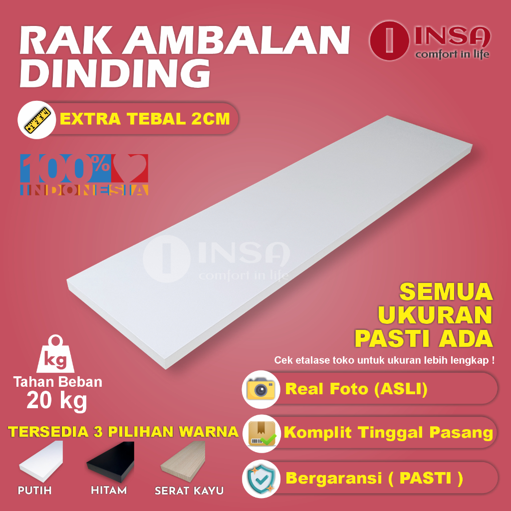 Jual (READY STOK) SET ISI 2 Rak Dinding Ruangan Ambalan Dinding ...