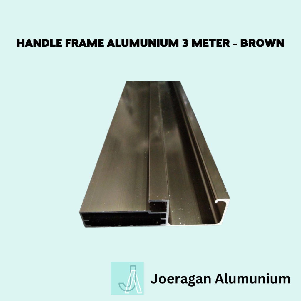 Jual FRAME Aluminium COKELAT Brown Handle Kaca Pintu Lemari Kitchen ...