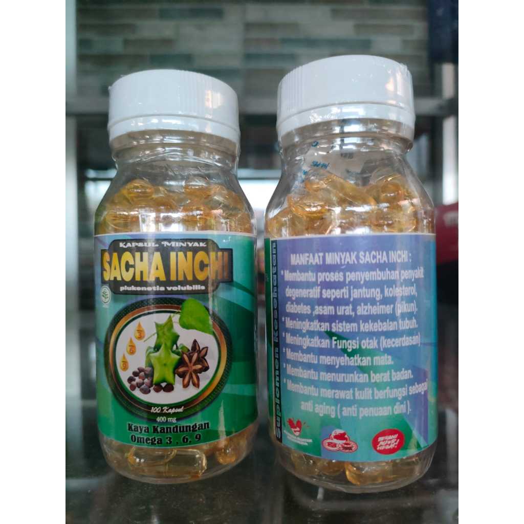 Jual obat herbal kapsul sacha inci isi 100 kapsul saca inci original ...