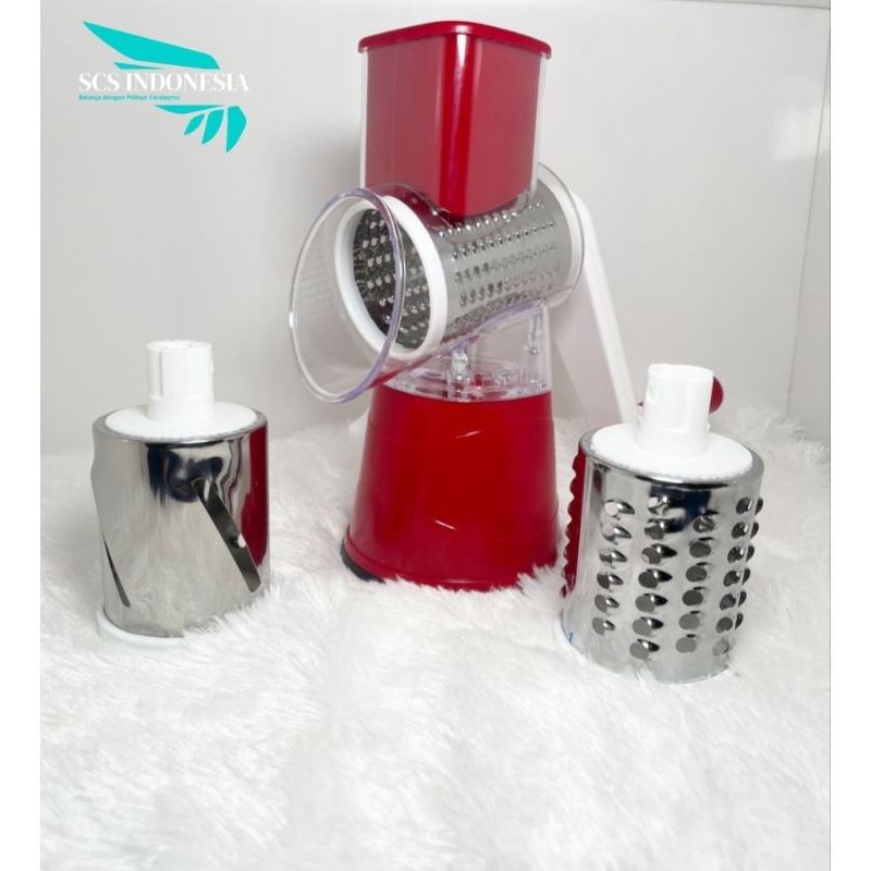 Jual Pengiris Sayur dan Buah Roll 3 In 1 Stainless Penggiling bumbu ...