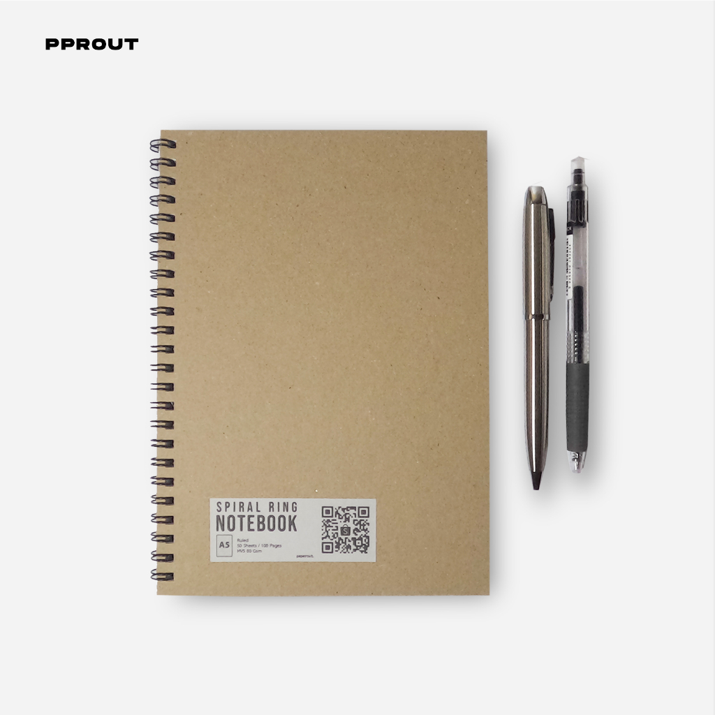 Jual Buku Tulis Catatan A5 Dotted, Plain, Ruled - Kraft Paper Cover ...