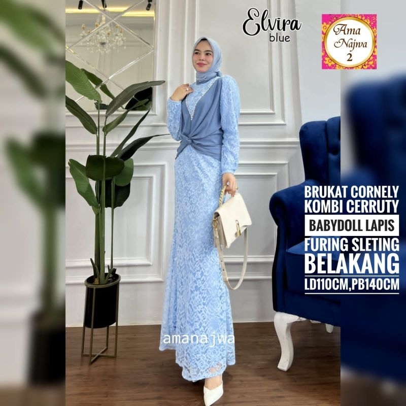 Jual Elvira.Chana dres pesta kondangan by mudra.ama najwa | Shopee ...