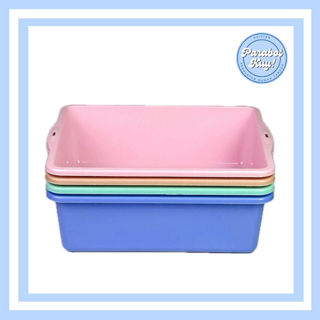 Jual Alexish Bak Segi Plastik Warna Pastel Serbaguna / Baskom Kotak ...