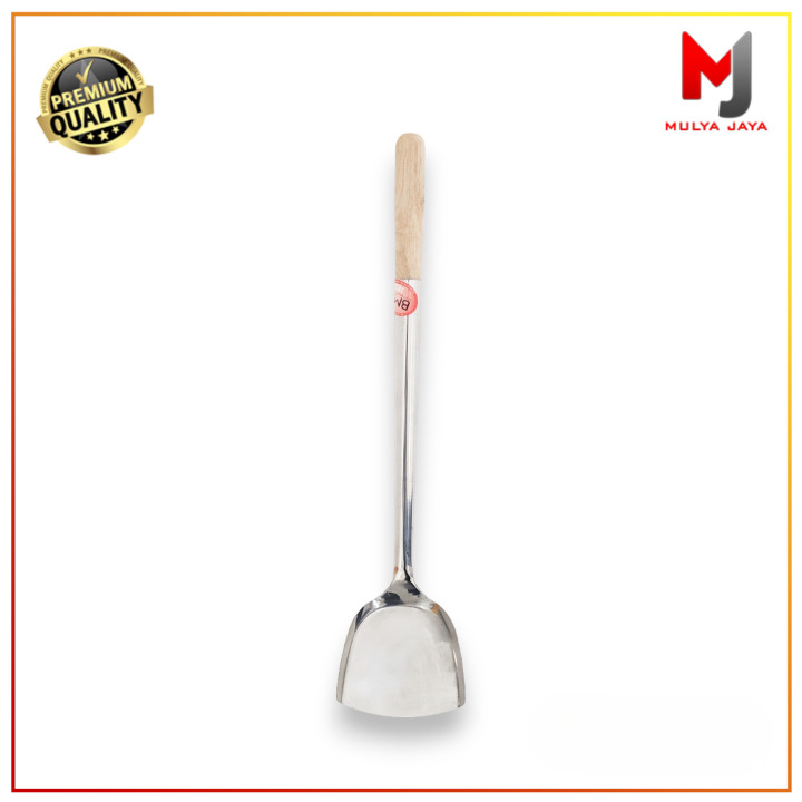Jual Mulya Jaya Sutil Stainless Tebal Jumbo Gagang Kayu Sodet Nasi ...