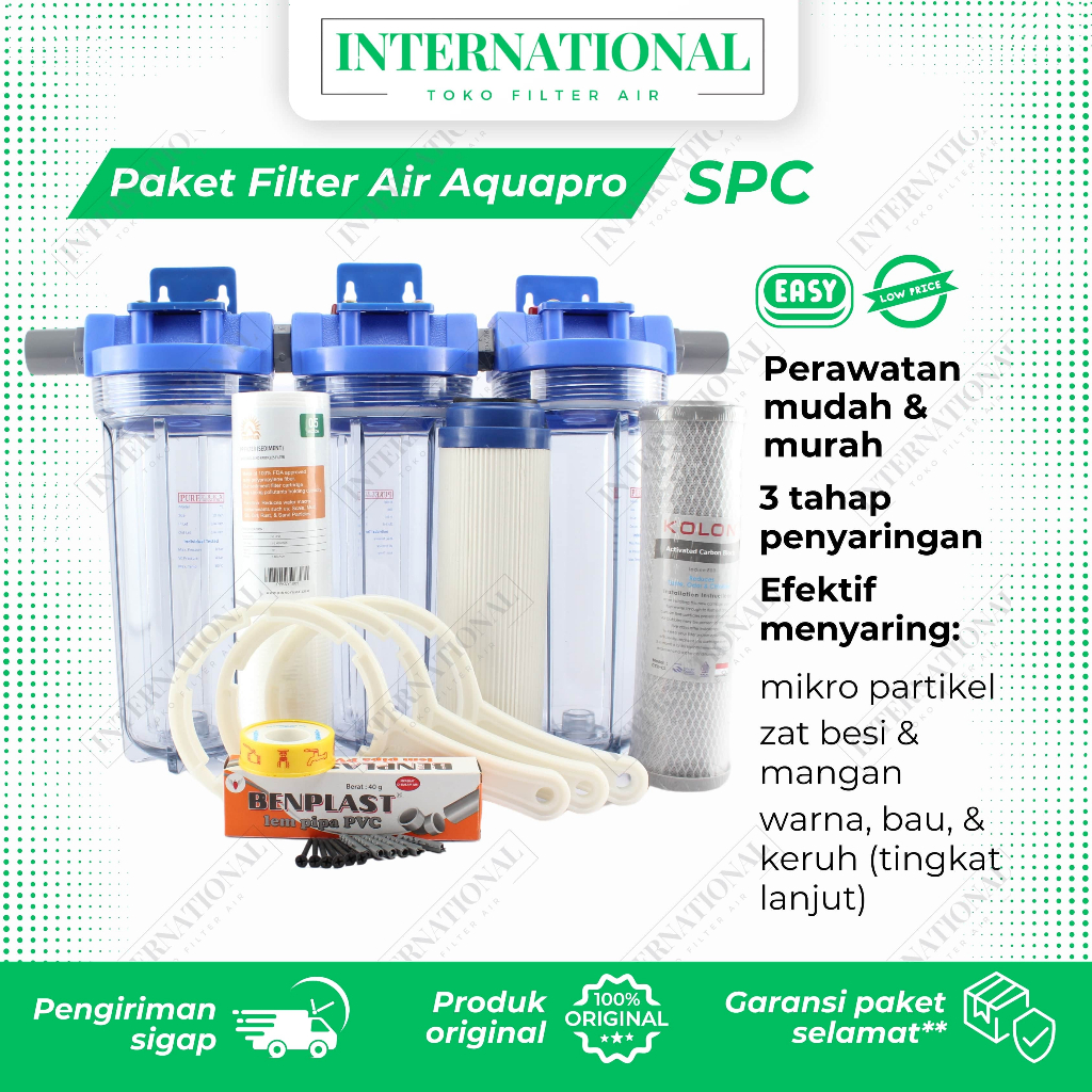 Jual Paket Filter Air Sumur Bor 3 Tahap Siap Pakai / Saringan Air Kran ...