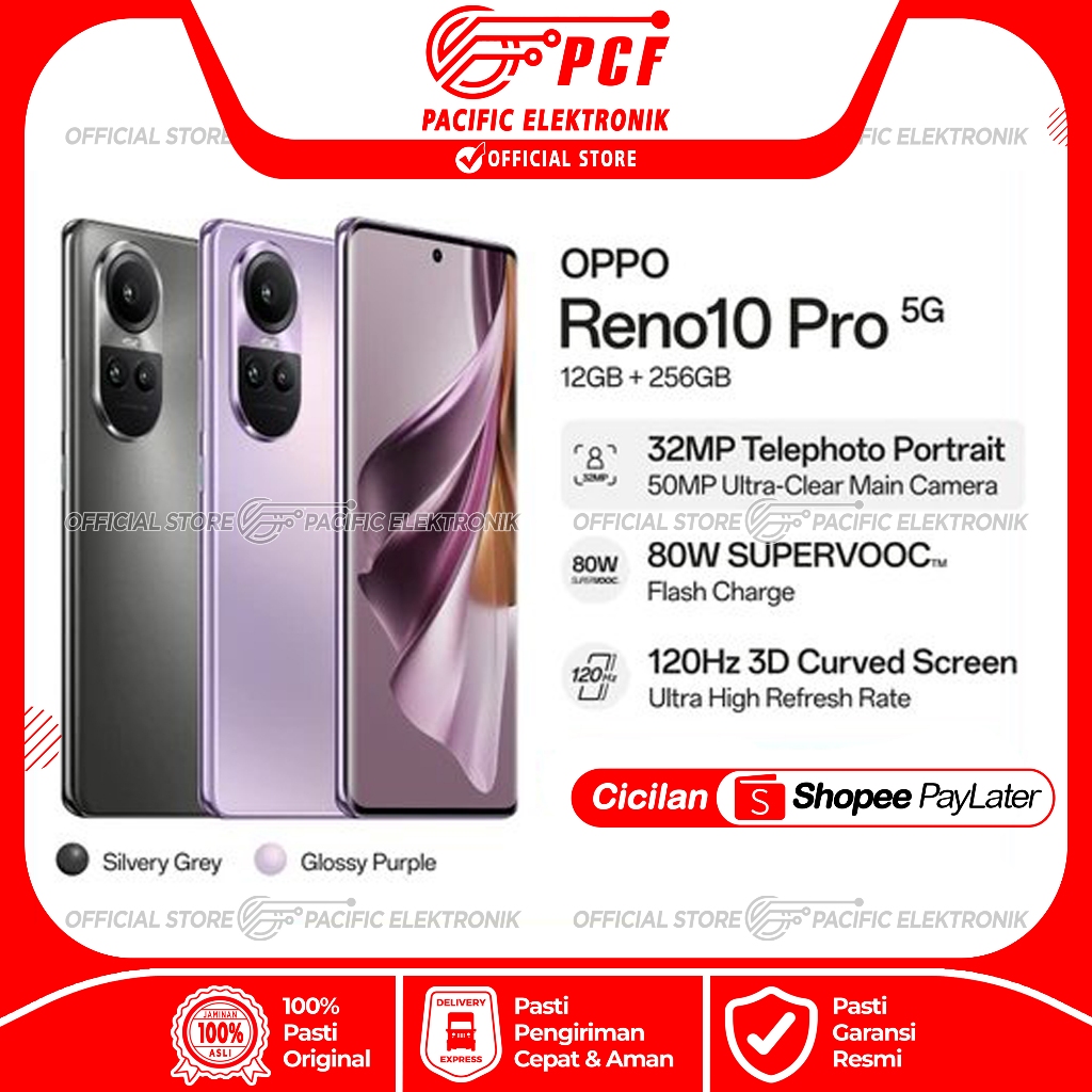 Jual Handphone Smartphone OPPO Reno10 Pro 5G 12GB/256GB (Garansi Resmi ...