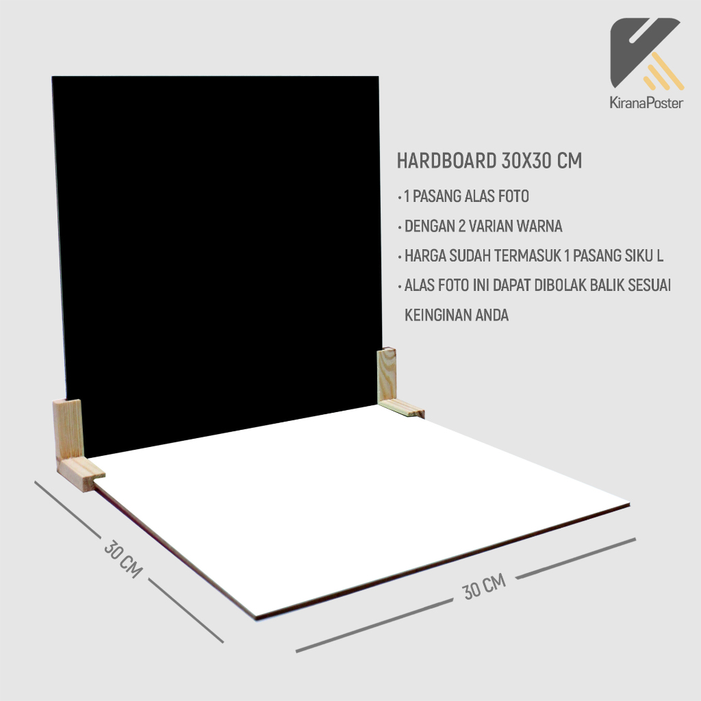 Jual Alas foto lipat ukuran 30x30 cm - Backdrop photo Putih Hitam ...