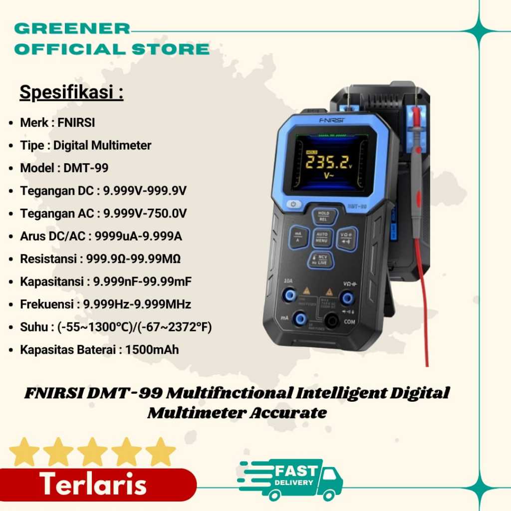 Jual FNIRSI DMT-99 Multifunctional Intelligent Digital Multimeter ...