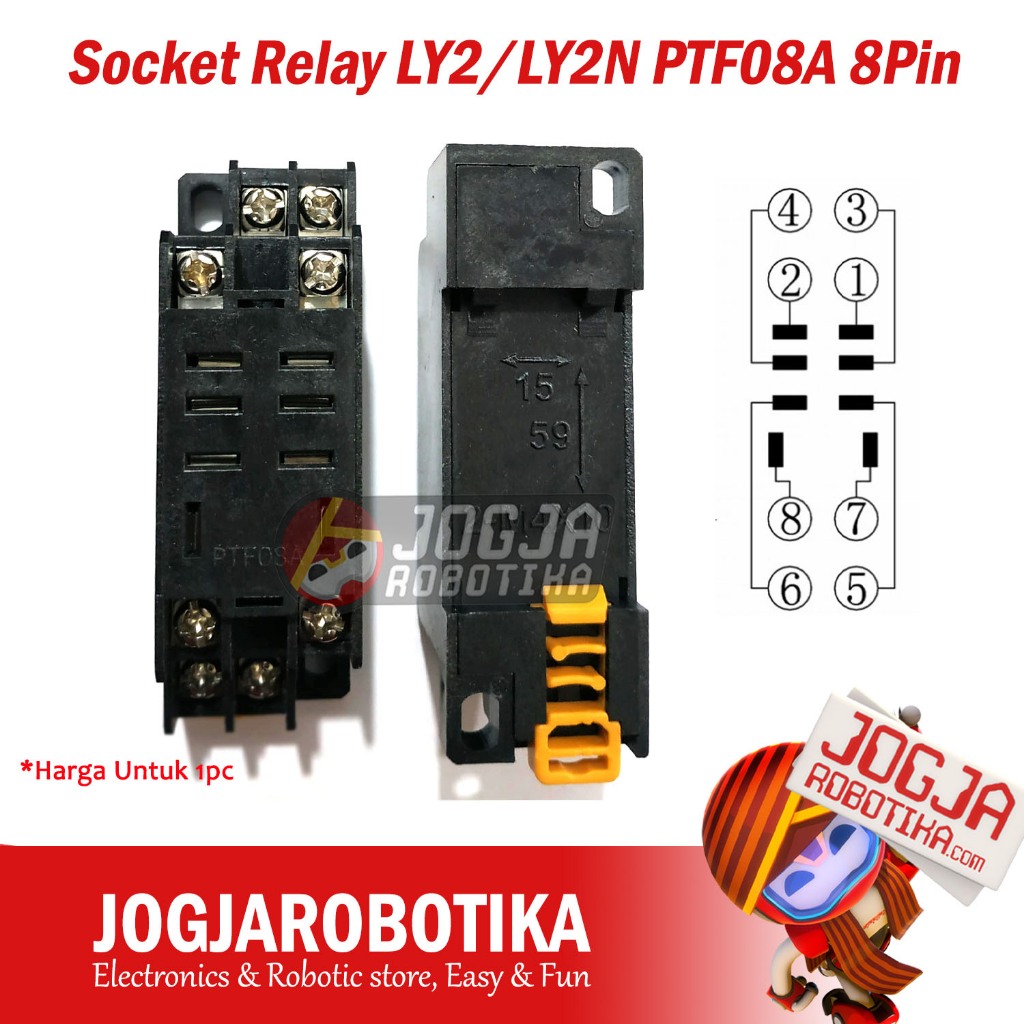 Jual Socket Soket Relay Base LY2/LY2N PTF08A 8Pin 8 Pin 8kaki 8 kaki | Shopee Indonesia