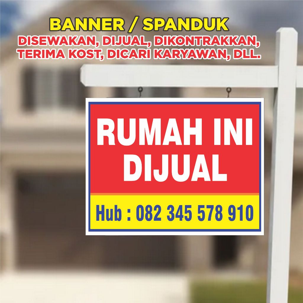Jual Banner Spanduk Dijual Dikontrakkan Disewakan Terima Kost Dicari ...