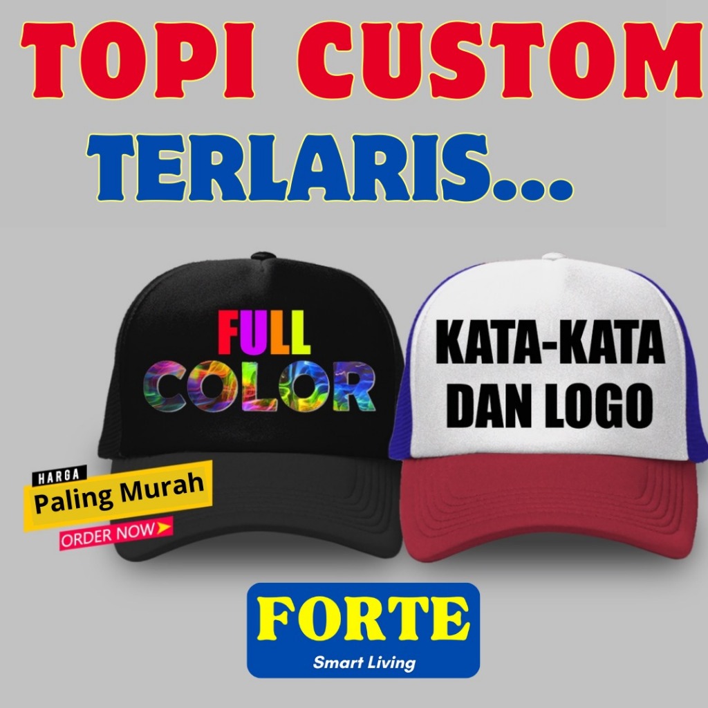 Jual TOPI CUSTOM NAMA TULISAN GAMBAR LOGO SABLON SATUAN GROSIR | Shopee ...