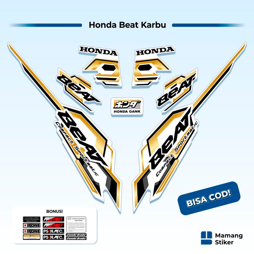 Jual Striping Beat Karbu 110 Variasi (4) 2008 2009 2010 2011 2012 ...