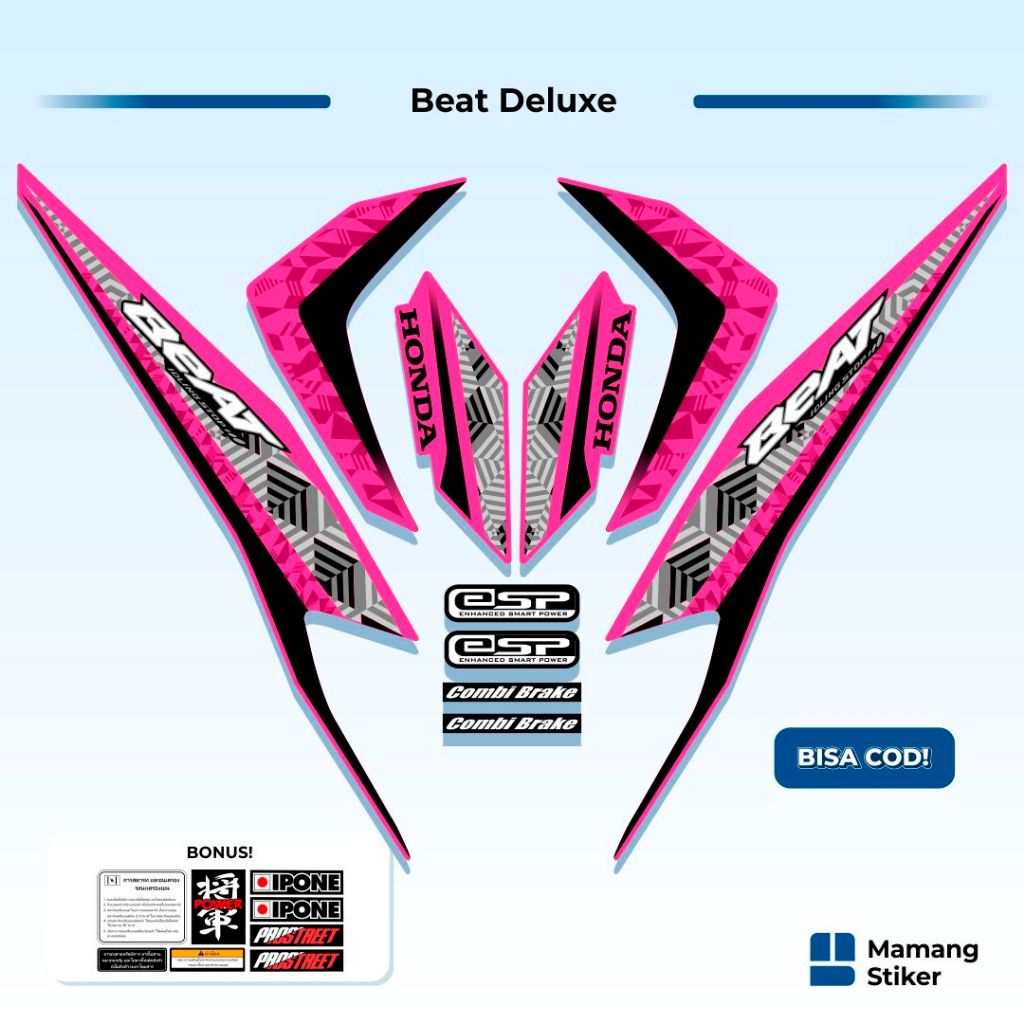 Jual Striping Beat Deluxe 110 Variasi (7) Vietnam Style Malaysia ...