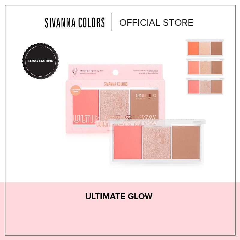 Jual BUY 1 GET 1 Makeup Set 3 in 1 Sivanna | Ultimate Glow Sugar Face ...