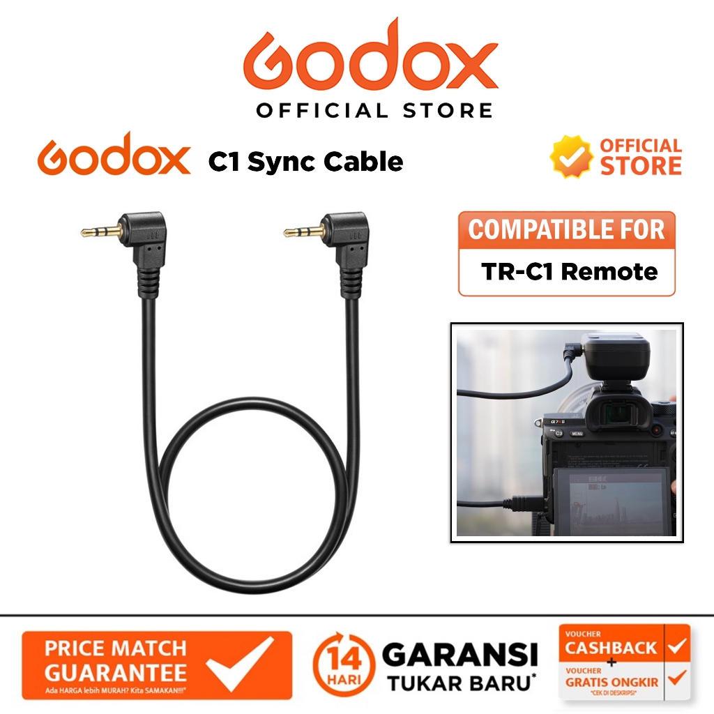 Jual Godox C1 Sync Cable for TR Digital Remote C 1 Sync Cable | Shopee Indonesia