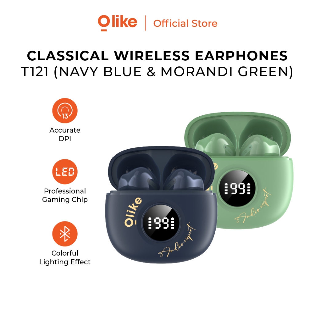 Jual TWS OLIKE T121 CLASSICAL WIRELESS EARPHONES BLUETOOTH 5.3 LED ...
