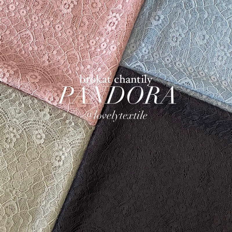 Jual Kain Brokat Meteran Kebaya Brukat Chantily PANDORA | Shopee Indonesia
