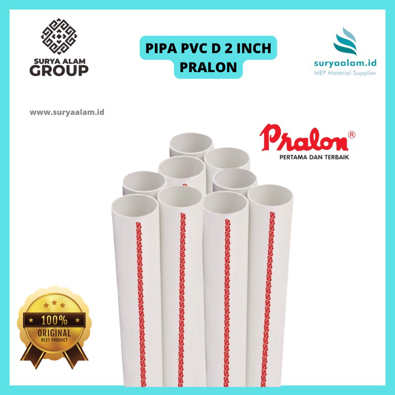Jual PIPA PVC D 2" PRALON | STANDART | 4 METER | Shopee Indonesia
