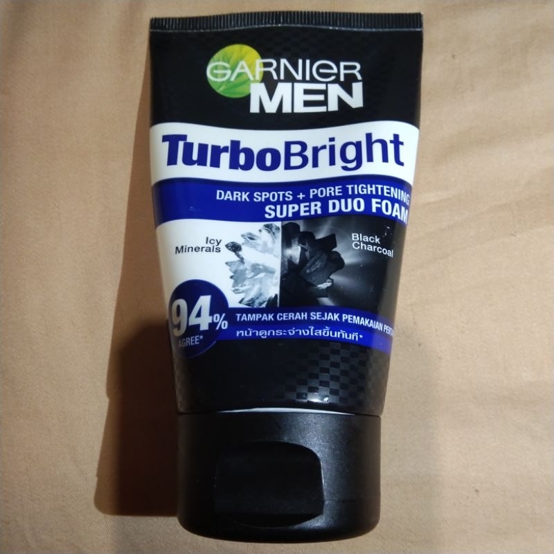 Jual Garnier Men Turbo Bright Super Duo Foam 100 ml | Shopee Indonesia