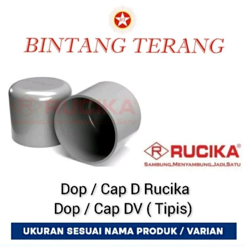 Jual dop 11/2" D Rucika / Tutup pipa polos 11/2" / End Cap DV 11/2 ...