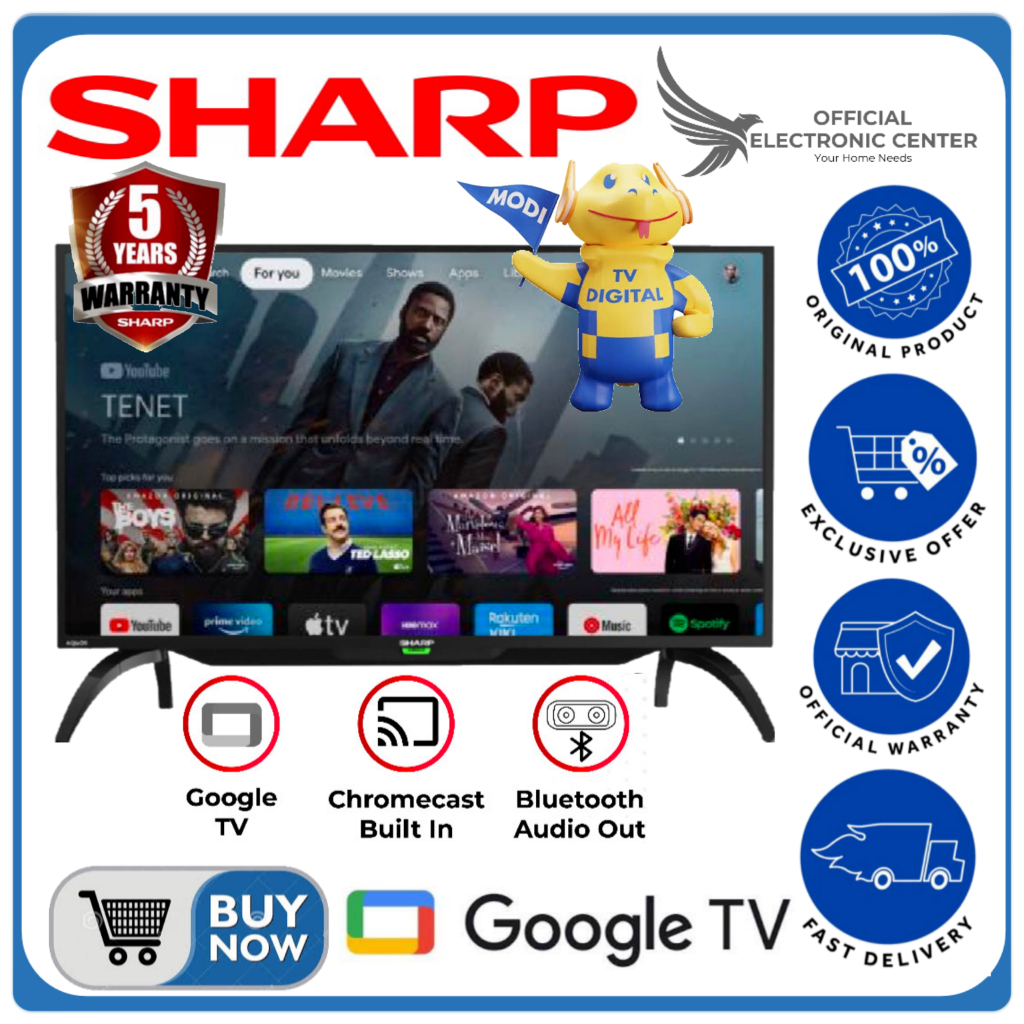 Jual SHARP LED TV 2T-C42EG1I C42EG1 42EG1 TV 42INCH GOOGLE TV SMART TV DVB-T2 FHD LED SHARP ...