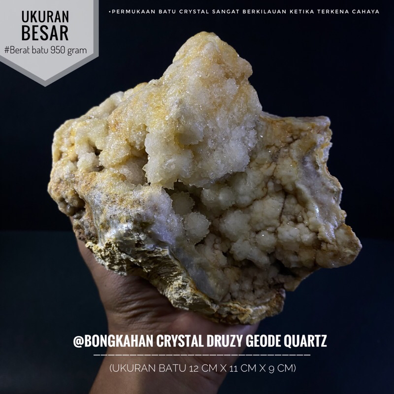 Jual Bongkahan Crystal Geode Druzy Quartz L14 atau Batu Kristal Alam ...