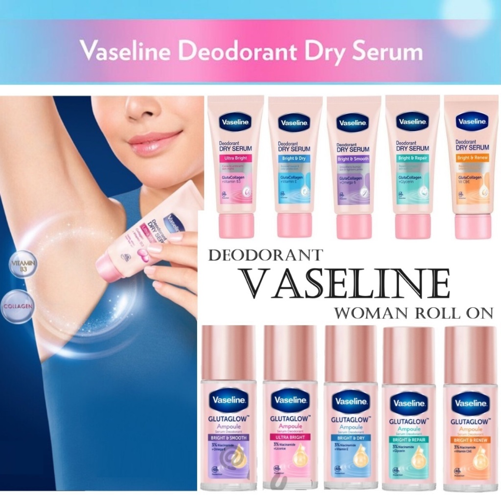 Jual Vaseline Deodorant Dry Serum | Vaseline Woman Roll On | Shopee ...