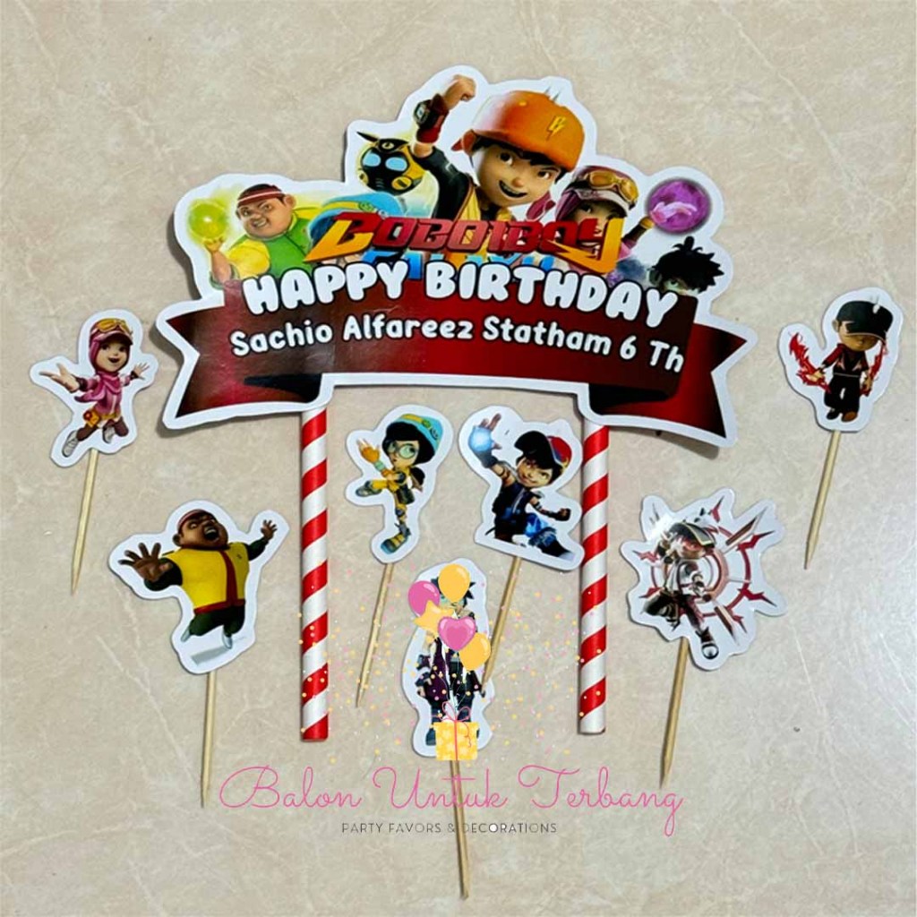 Jual Topper Cake Cake Custom Boboiboy | Shopee Indonesia
