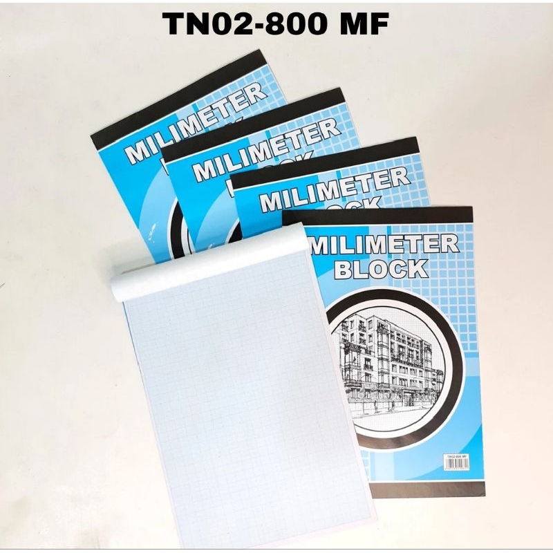 Jual Buku Milimeter Block Folio TN-02-800MF ( 1pak/10 buku ) | Shopee ...
