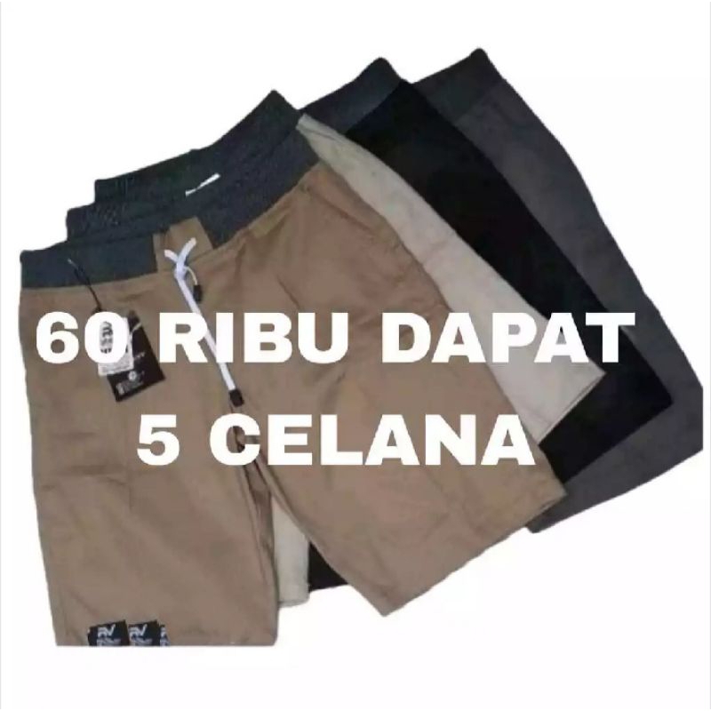 Jual PROMO GILA!! CELANA PENDEK CHINOS PRIA DEWASA 60 RB DAPAT 5 PCS/ CELANA PENDEK CHINOS COD ...