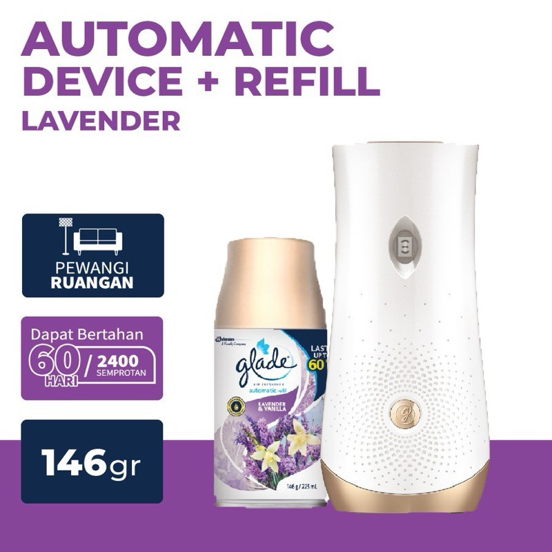 Jual Glade Matic Device + Refill Lavender & Vanilla - Matic+Device | Shopee Indonesia