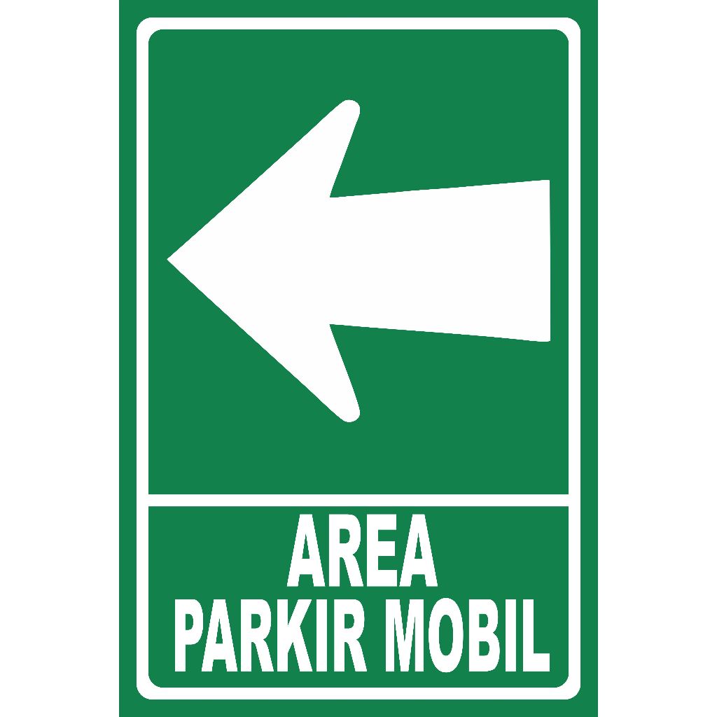 Jual Rambu Petunjuk Arah Area Parkir Mobil 45cm x 30 cm plat akrilik ...