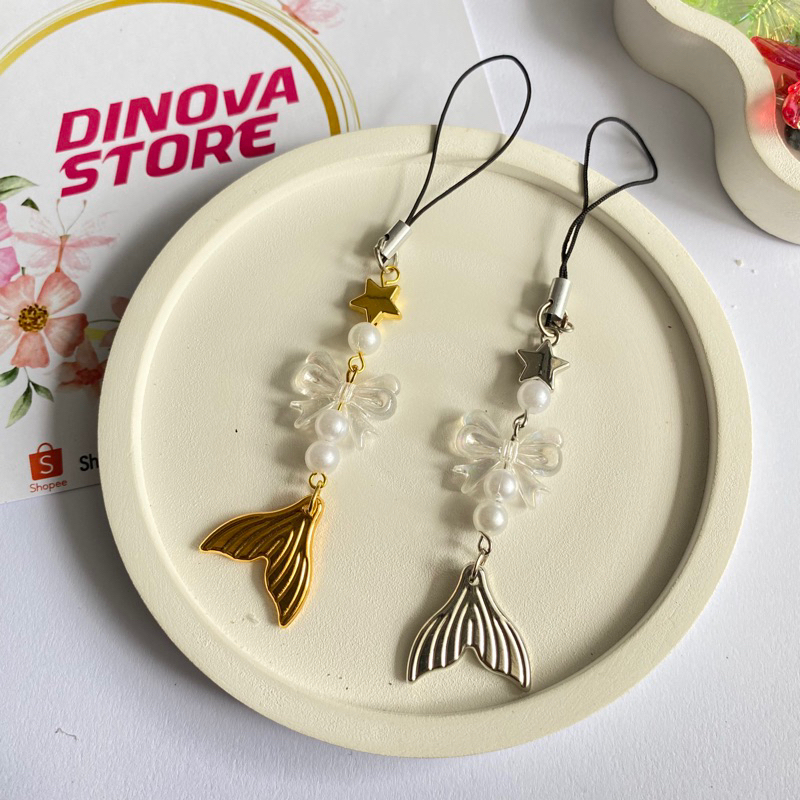 Jual phone strap simple mermaid/gantungan hp/strap phone | Shopee Indonesia
