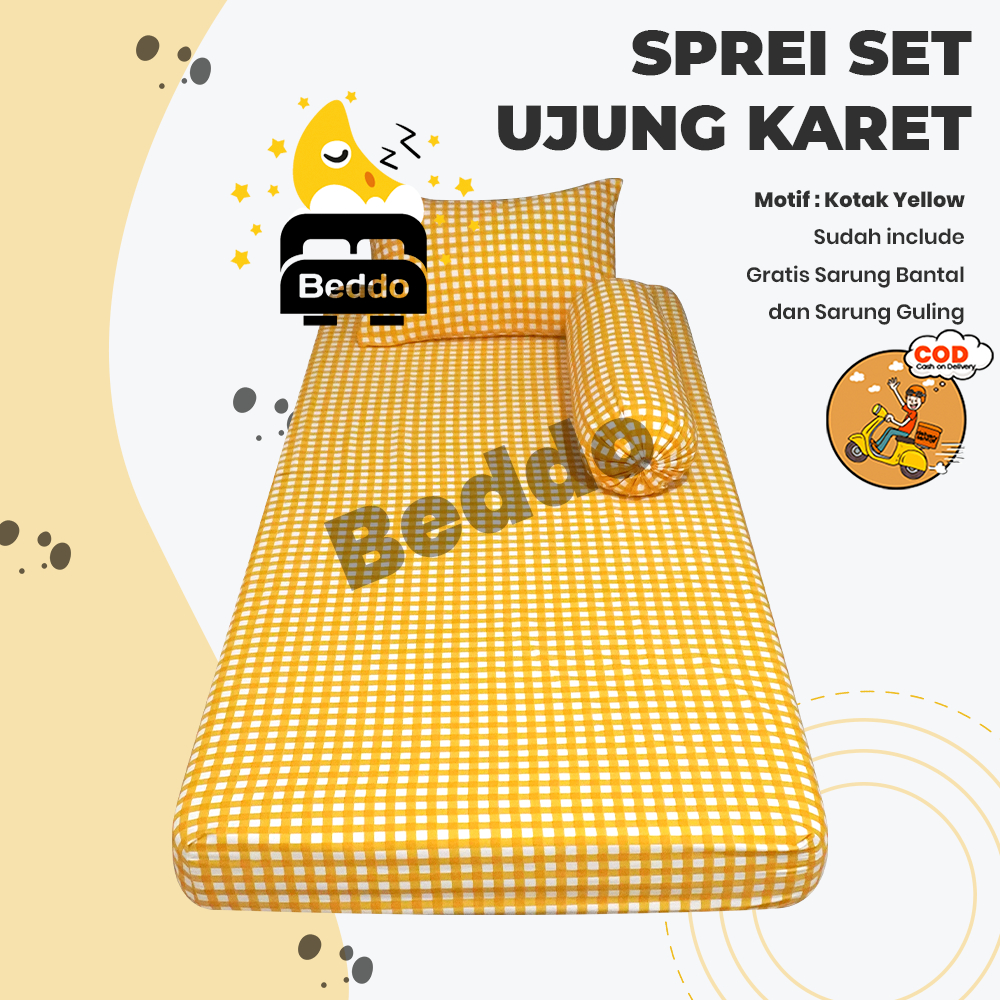 Jual Seprei Single Sudut Karet No 4 Ukuran 90×200×15 Set Sarung Bantal ...