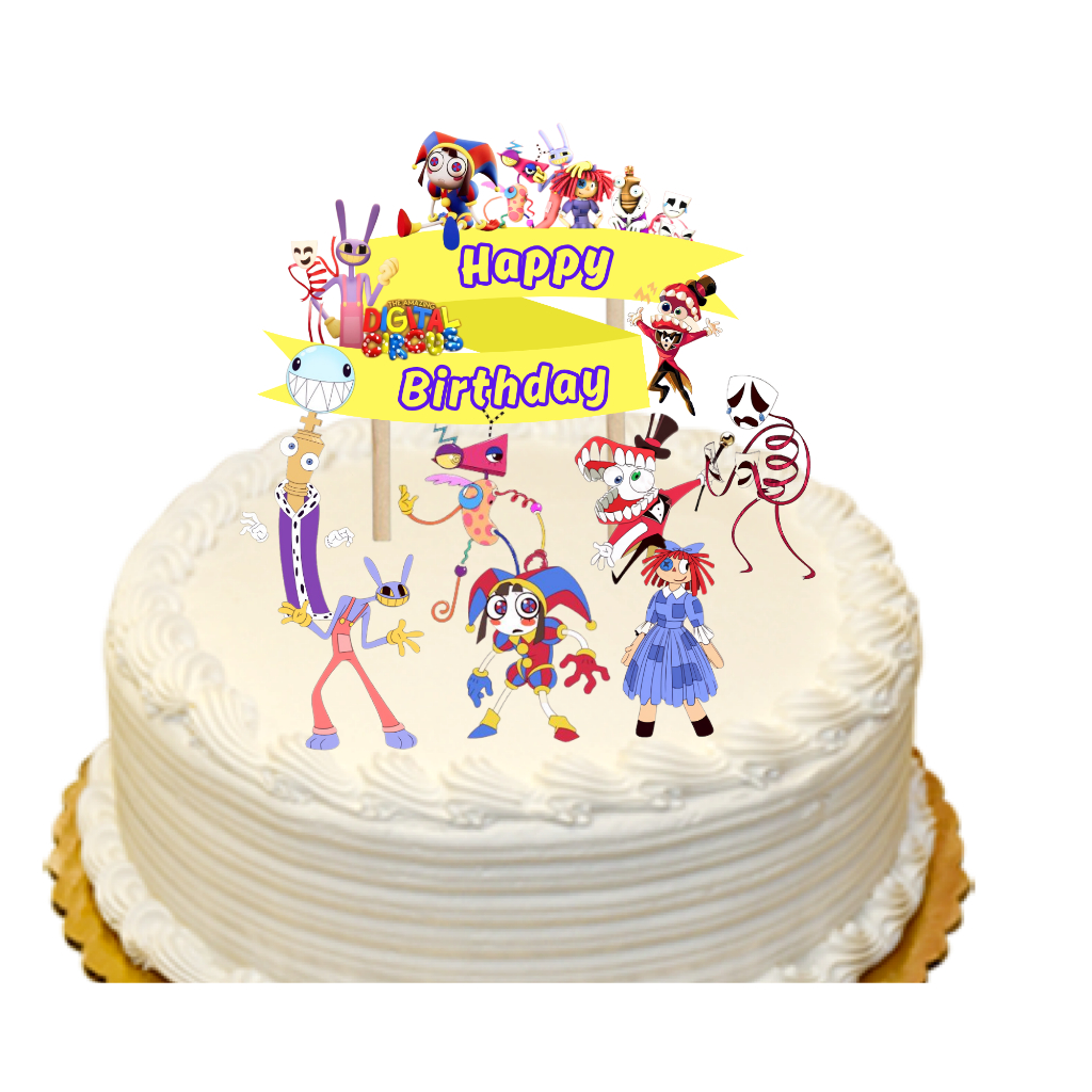 Jual topper The Amazing digital circus / hiasan kue happy birthday ...