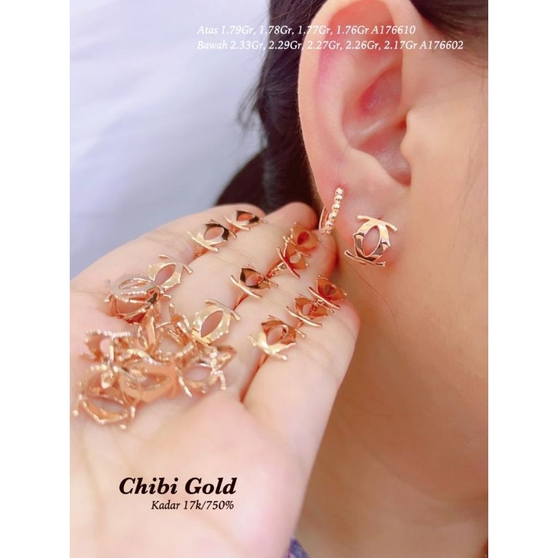 Jual CHIBI GOLD - ANTING C emas 750 kadar 17k A176602 - chibigold ...