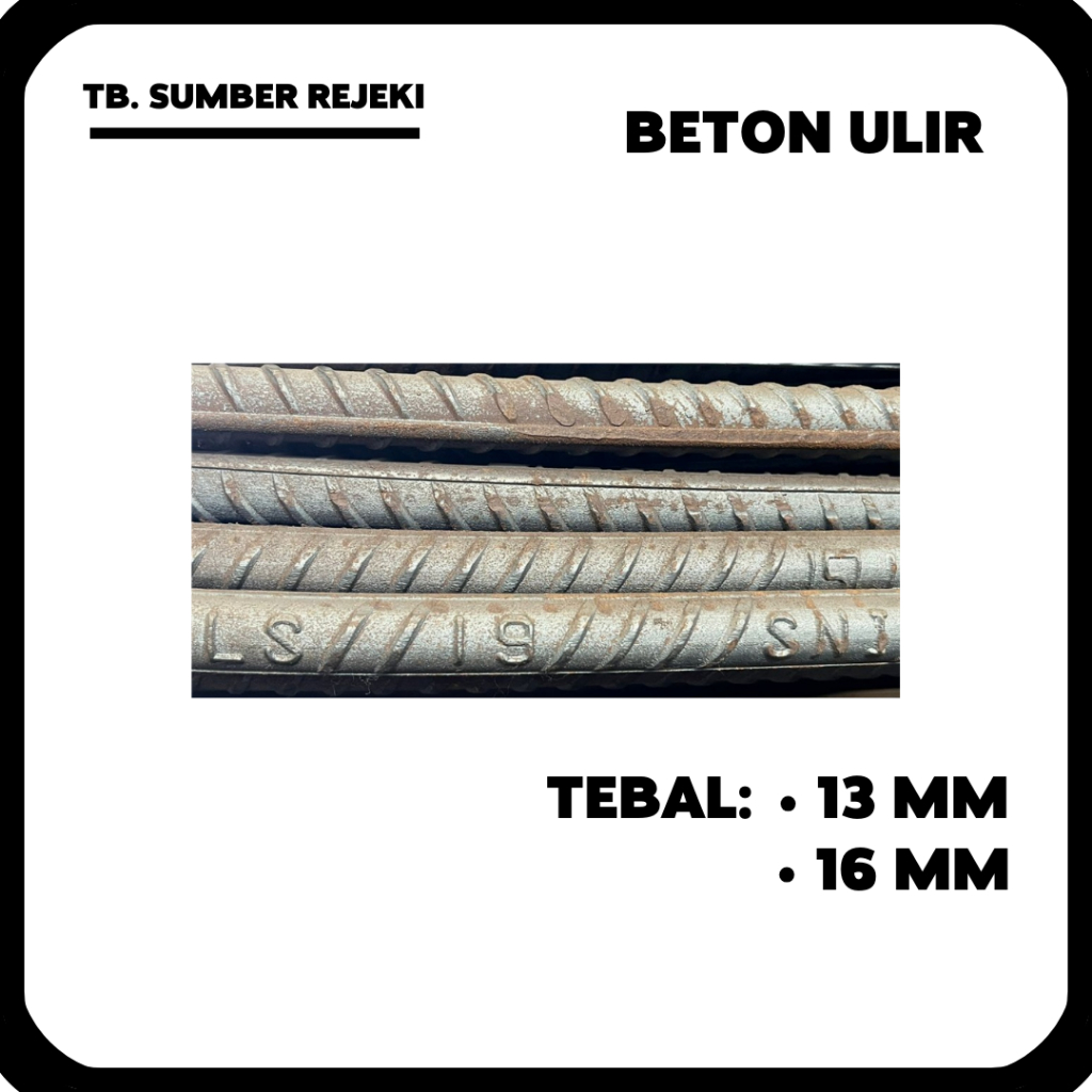 Jual Besi Beton Ulir SNI Ukuran tebal 13mm 16mm 13 mm 16 mm - Harga per 12 METER | Shopee Indonesia