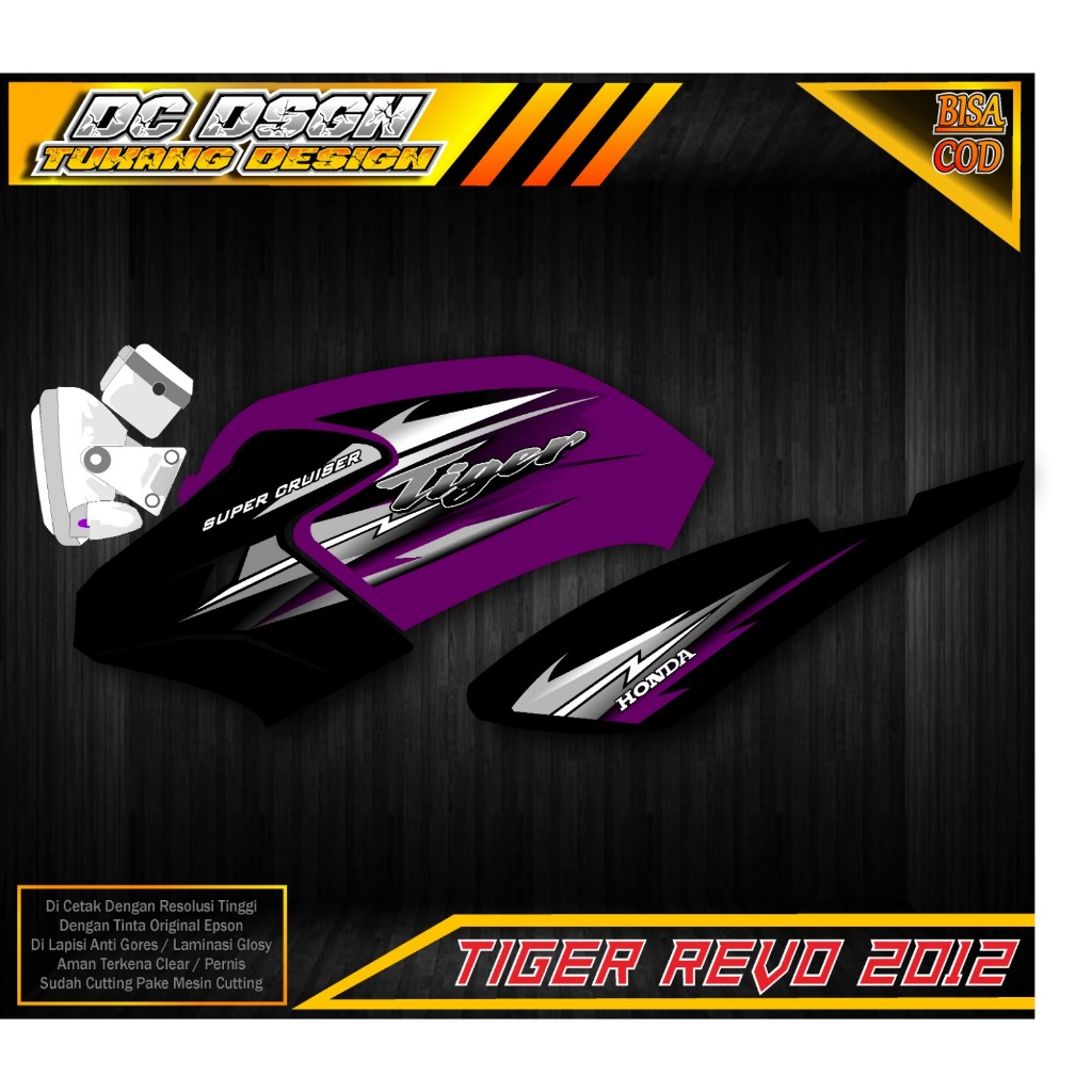 Jual Sticker striping TIREV TIGER REVO REVOLUTION transparan 07, Bisa ...