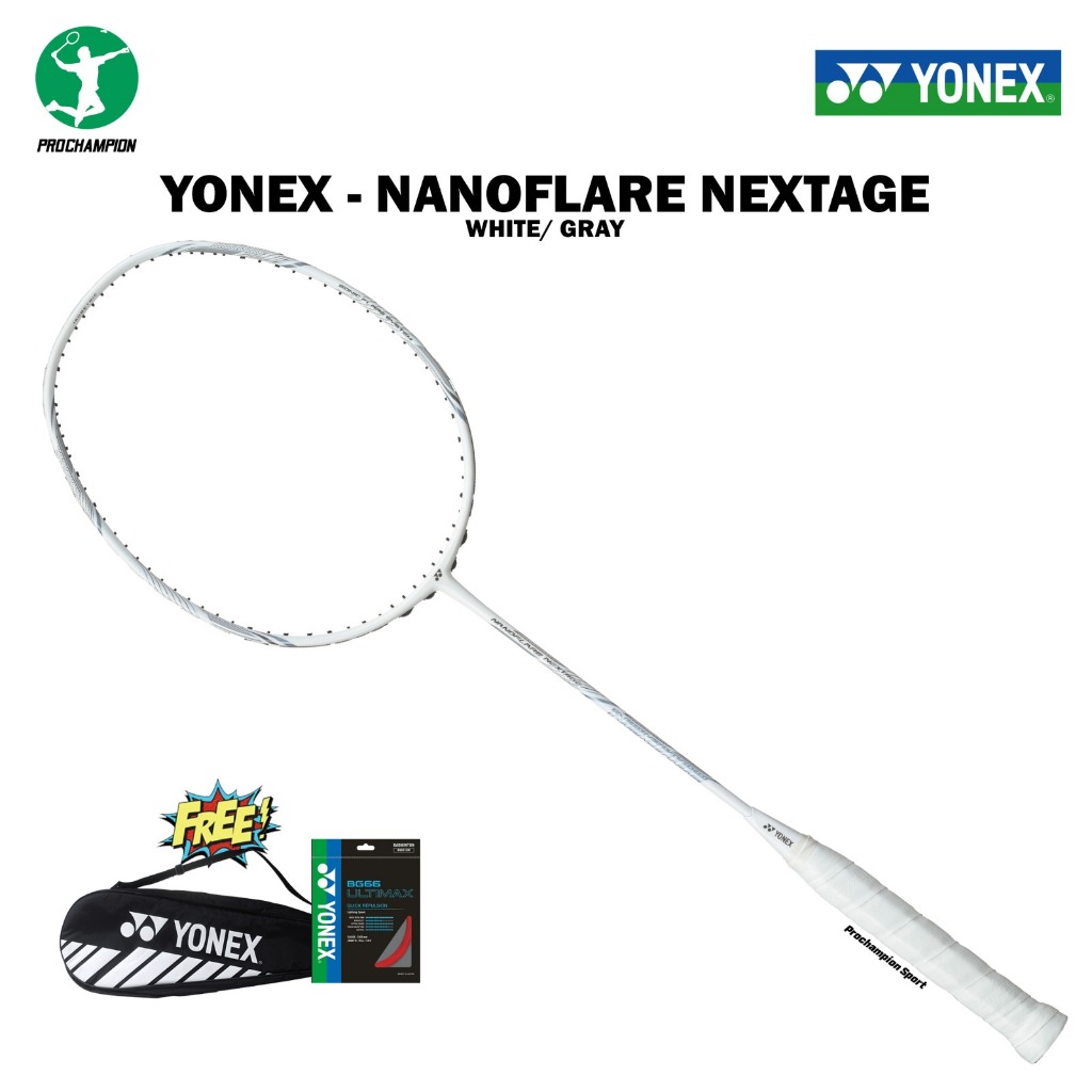 Jual Terbaru !! Raket Badminton Yonex Nanoflare Nextage White Gray ...