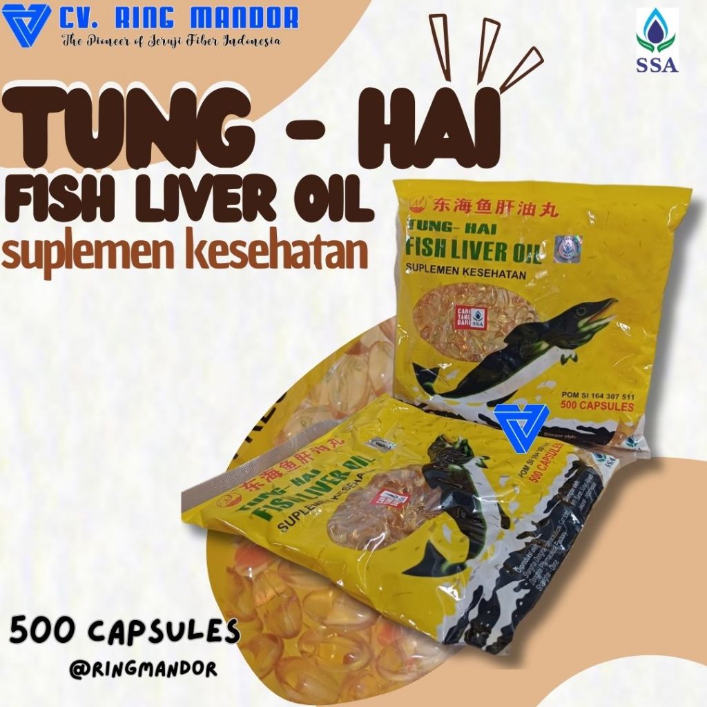 Jual Tung Hai Fish Liver Oil - Minyak Ikan - 1 PACK 500 capsul / Tung ...