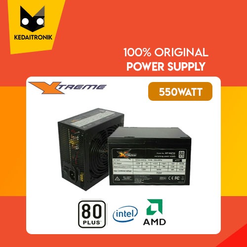 Jual Power Supply PSU Gaming Xtreme 550w 80+ 6pin dan 8pin 550 watt ...