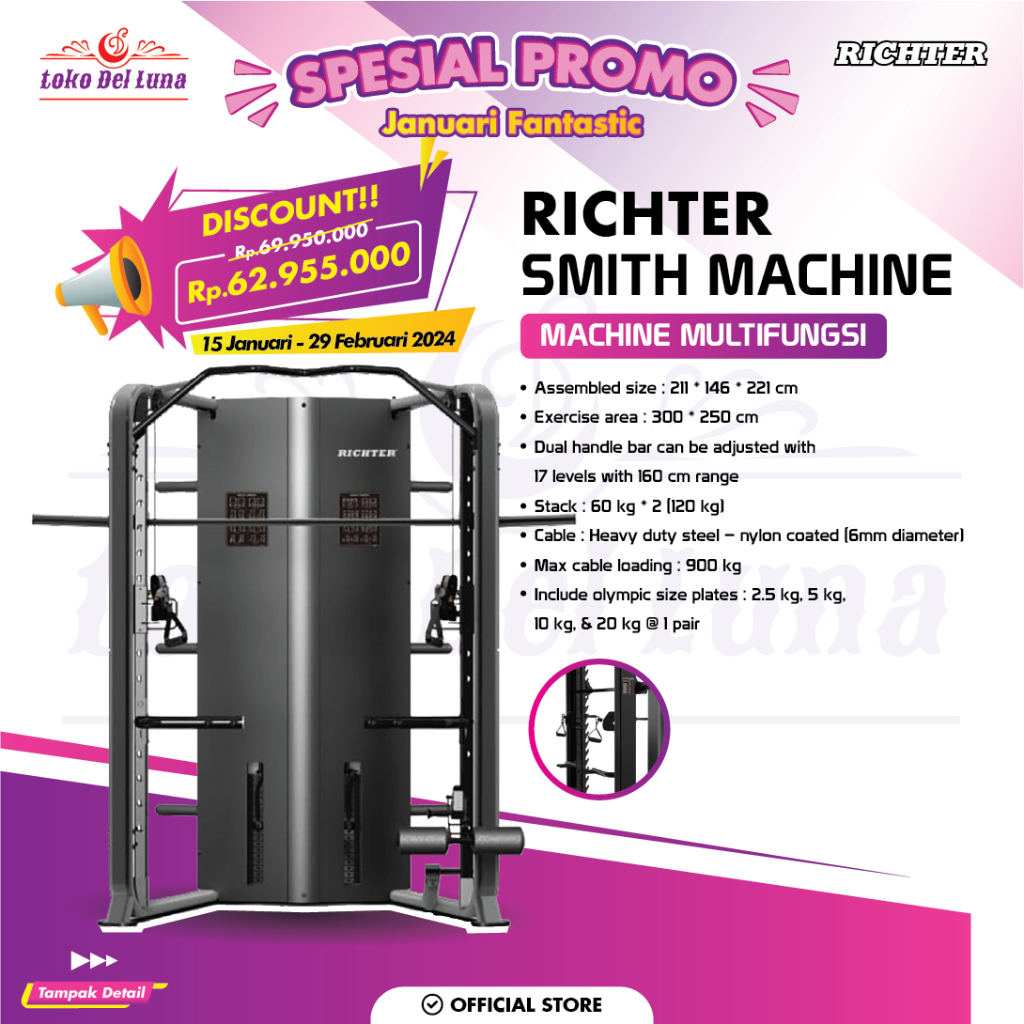 Jual Smith Machine Multifungsi RICHTER COMMERCIAL SMITH MACHINE ...