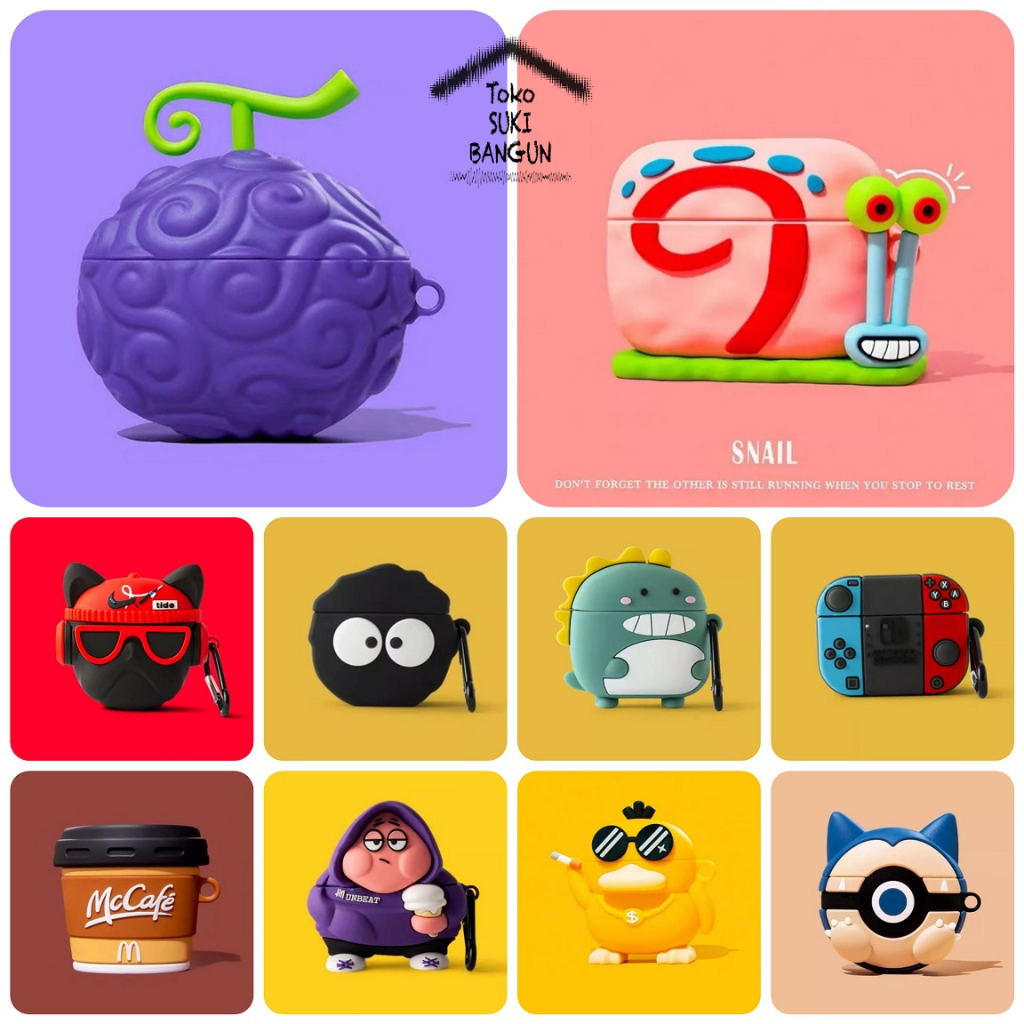 Jual Case Anker Soundcore Life P2i Buds Rubber CUTE CARTOON Cover ...