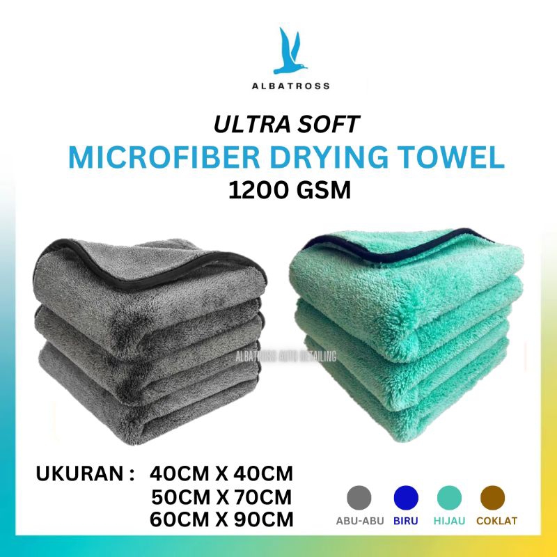 Jual Microfiber Drying Towel Ultra Soft Thick / Kain Lap Microfiber ...